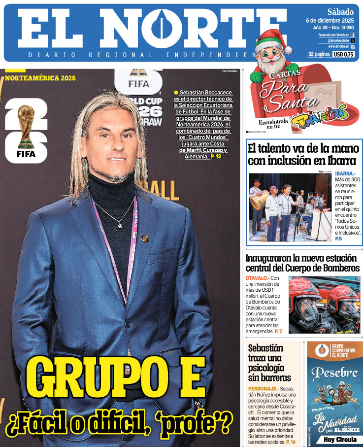 Portada 6 de diciembre 2025 | Diario El Norte