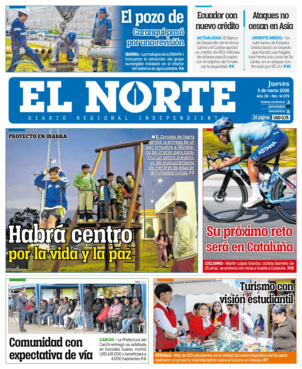 Portada 5 marzo 2026 | Diario El Norte