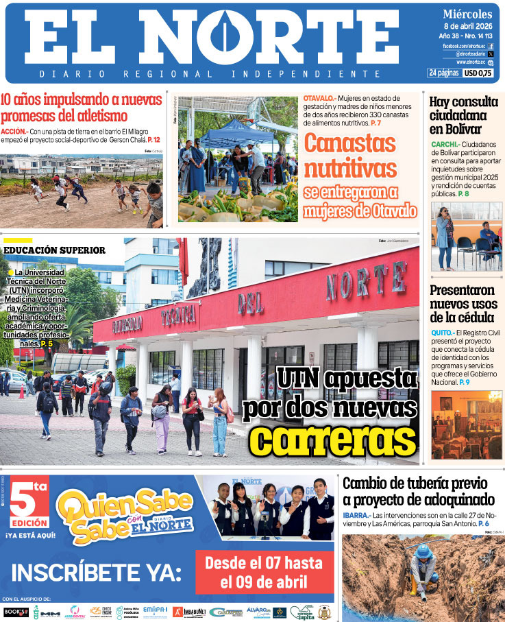 Portada 8 abril 2026 | Diario El Norte